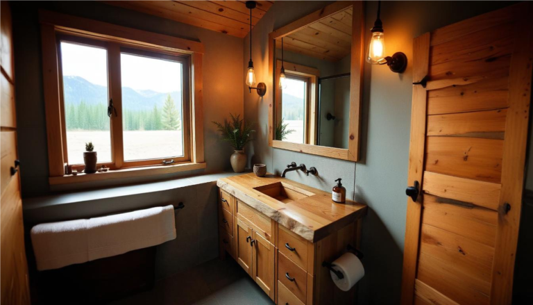14 Mountain Cabin Bathroom Designs That'll Bring Nature Indoors and ...