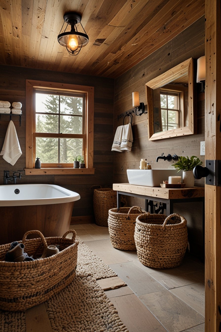 14 Mountain Cabin Bathroom Designs That'll Bring Nature Indoors and ...